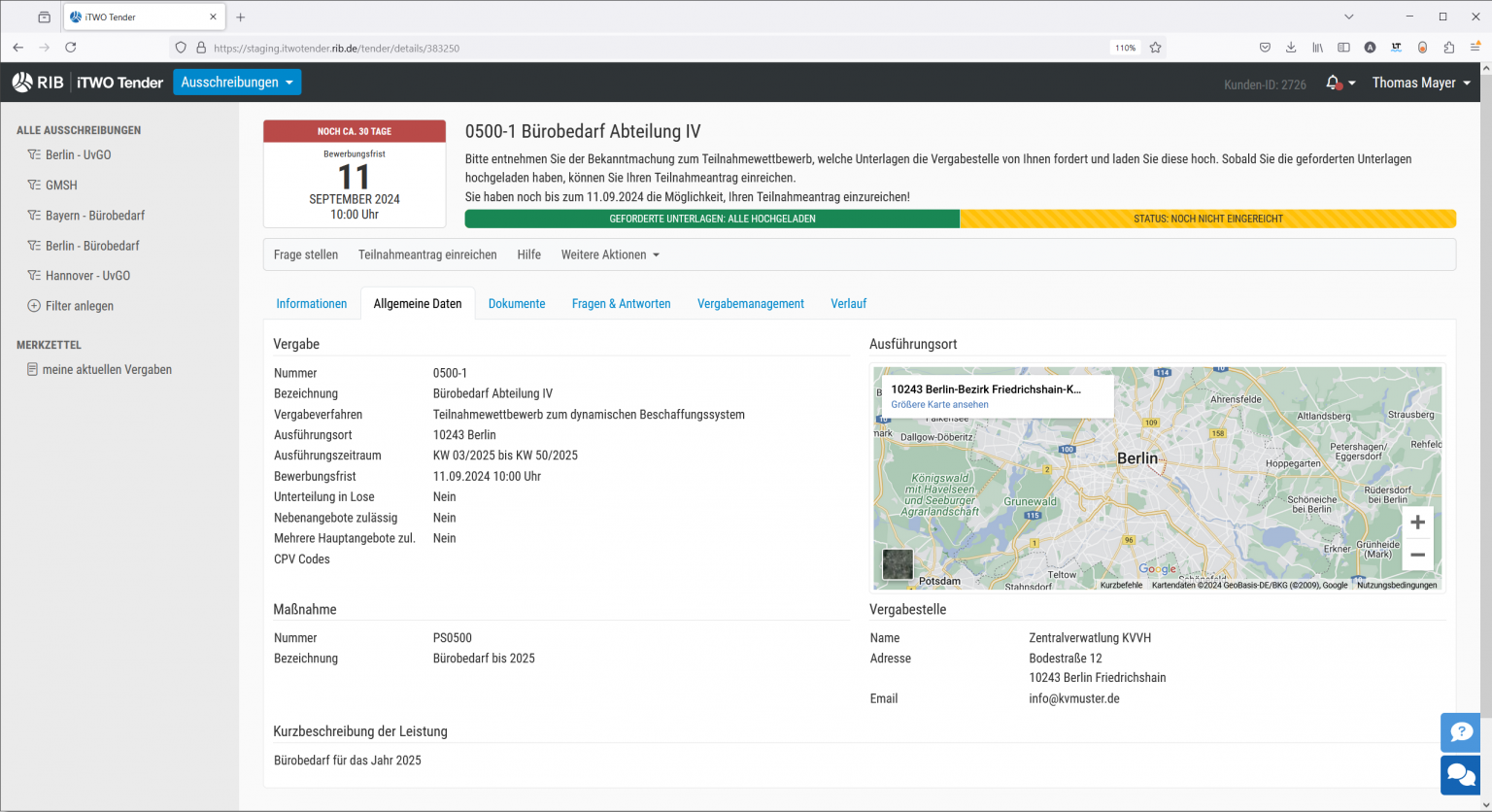 RIB-Vergabeplattform iTWO Tender feiert zehnjähriges Jubiläum - CAD NEWS